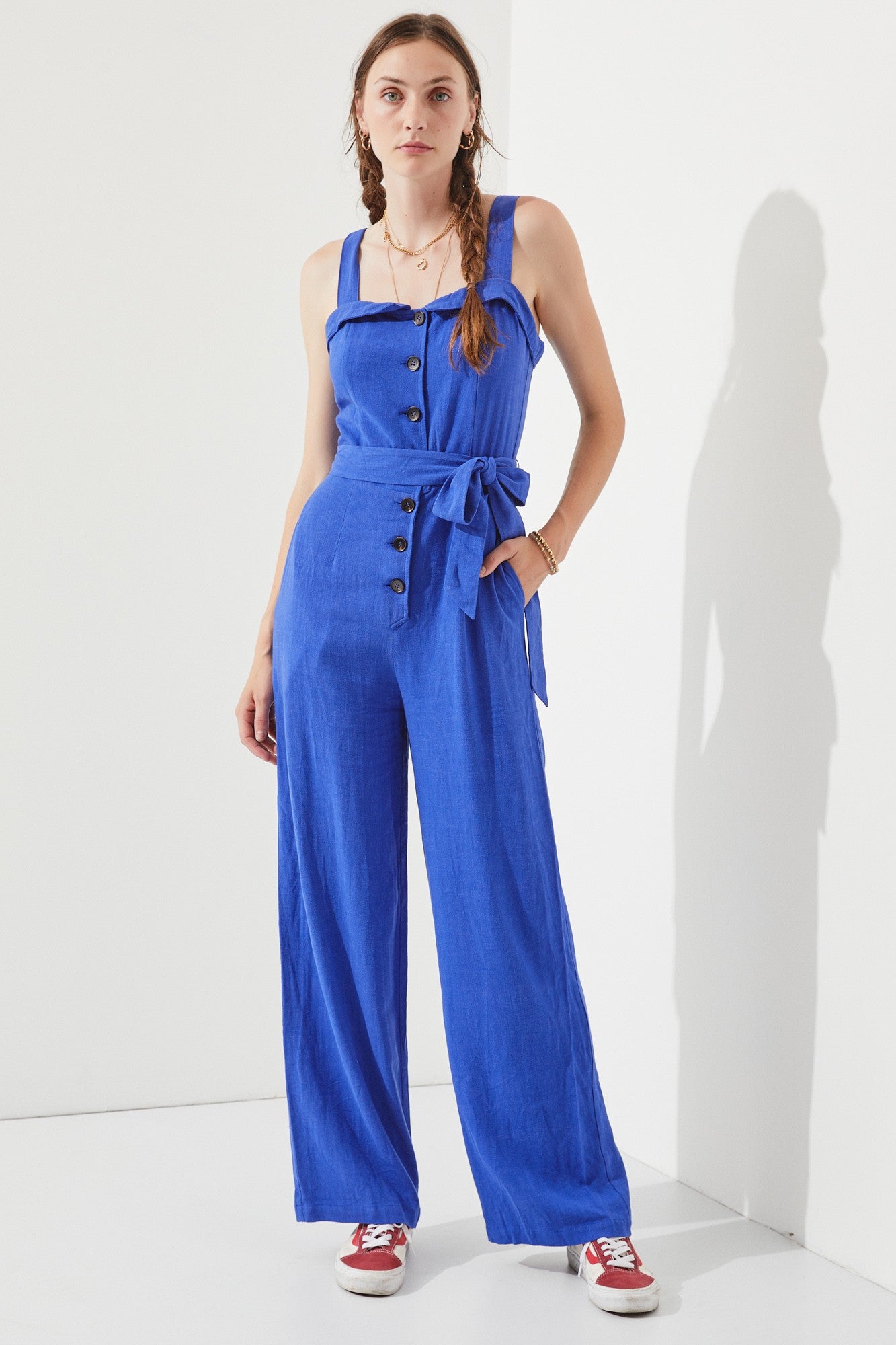 Sleeveless Button Down Jumpsuit – GLOW UP SHOPS